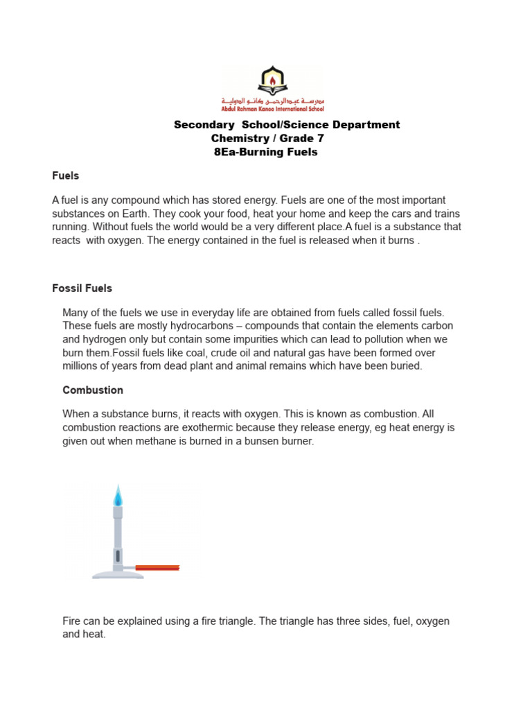 8Ea-Burning Fuels | PDF