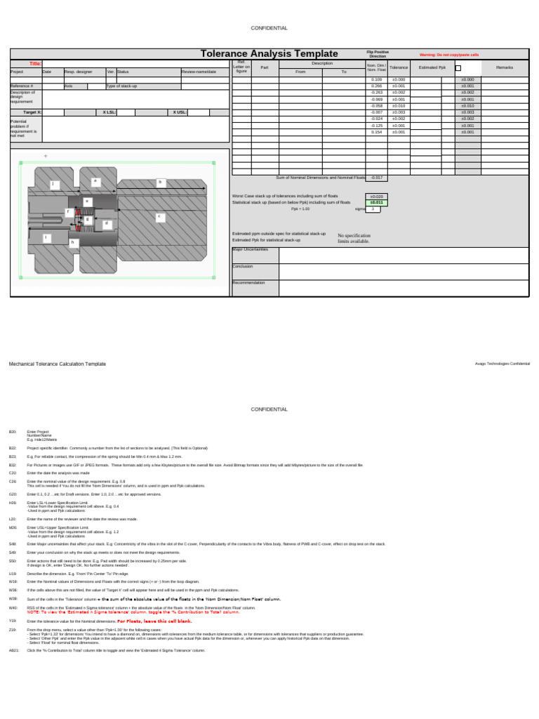 Stack Up Tolerance | PDF