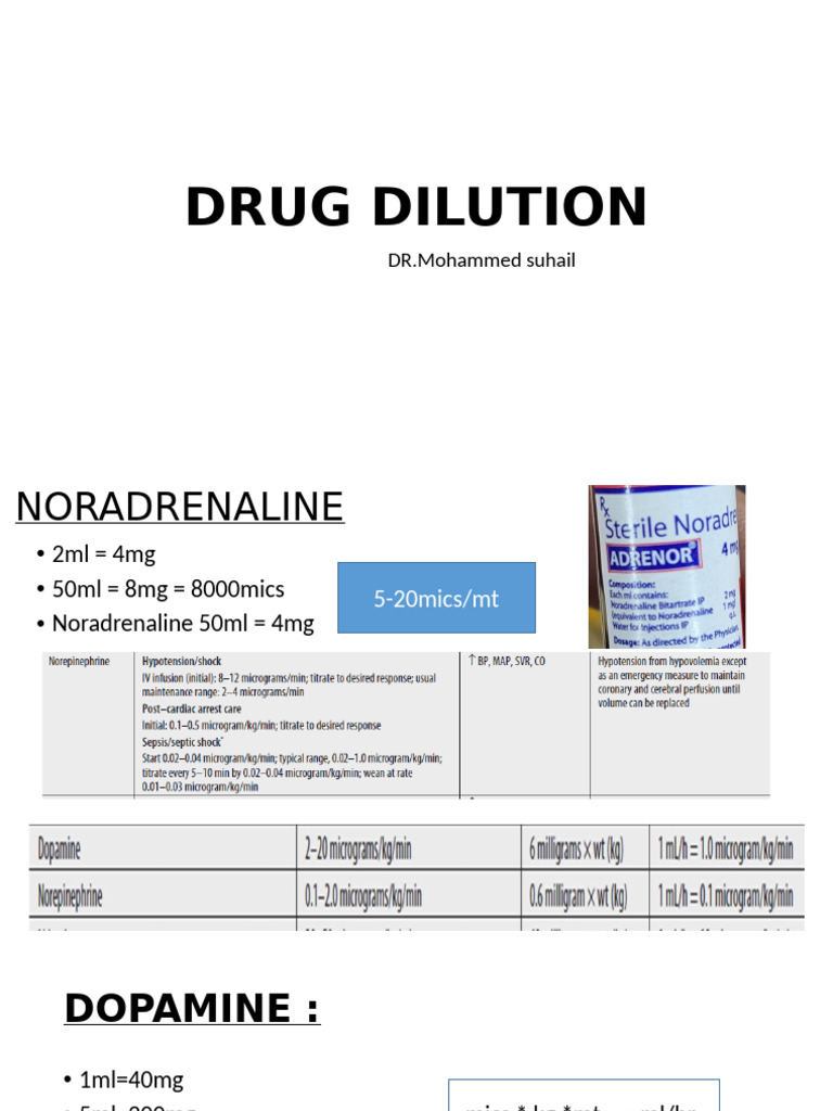 Drug Dilution | PDF
