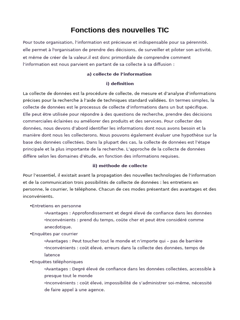 Fonctions Impact Des NTIC | PDF