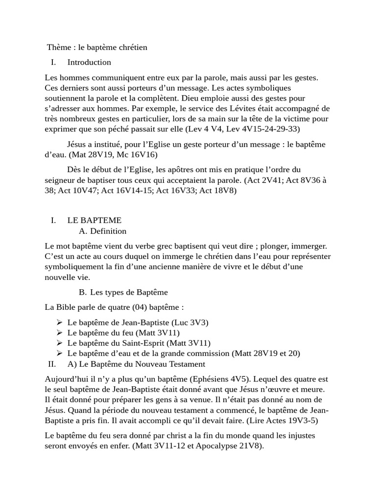 Baptême | PDF