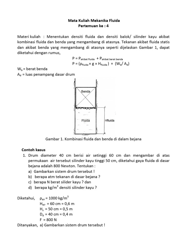 Kuliah Mekanika Fluida Pertemuan Ke 4 | PDF