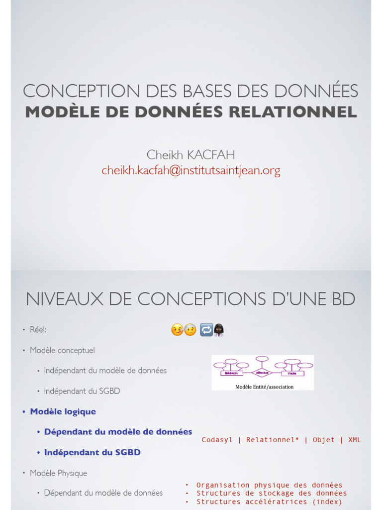 Cours4 - Modèle Relationnel | PDF