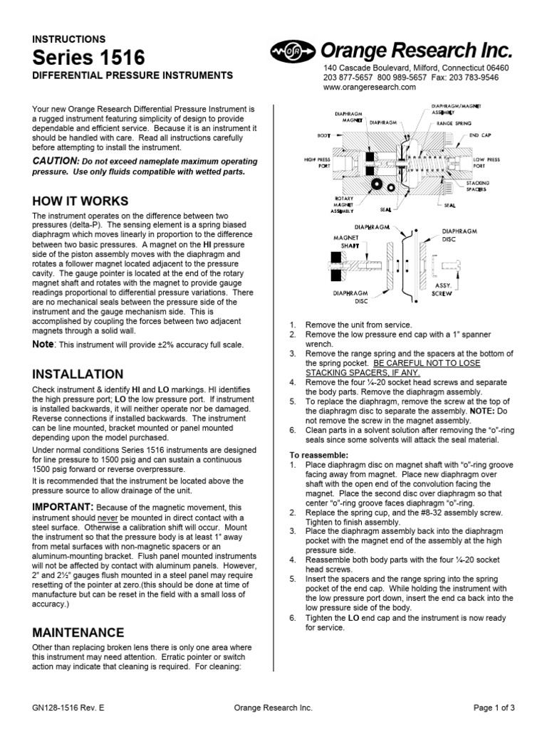 Series 1516: Orange Research Inc | PDF