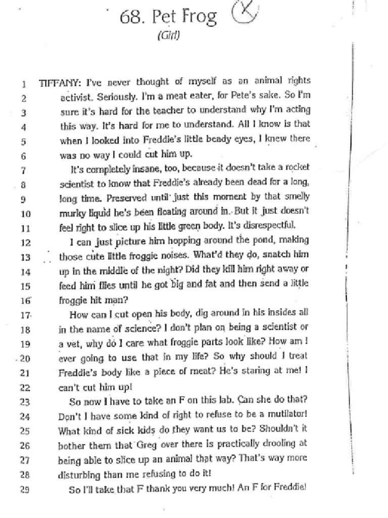 Pet Frog_Monologue.PNG | PDF