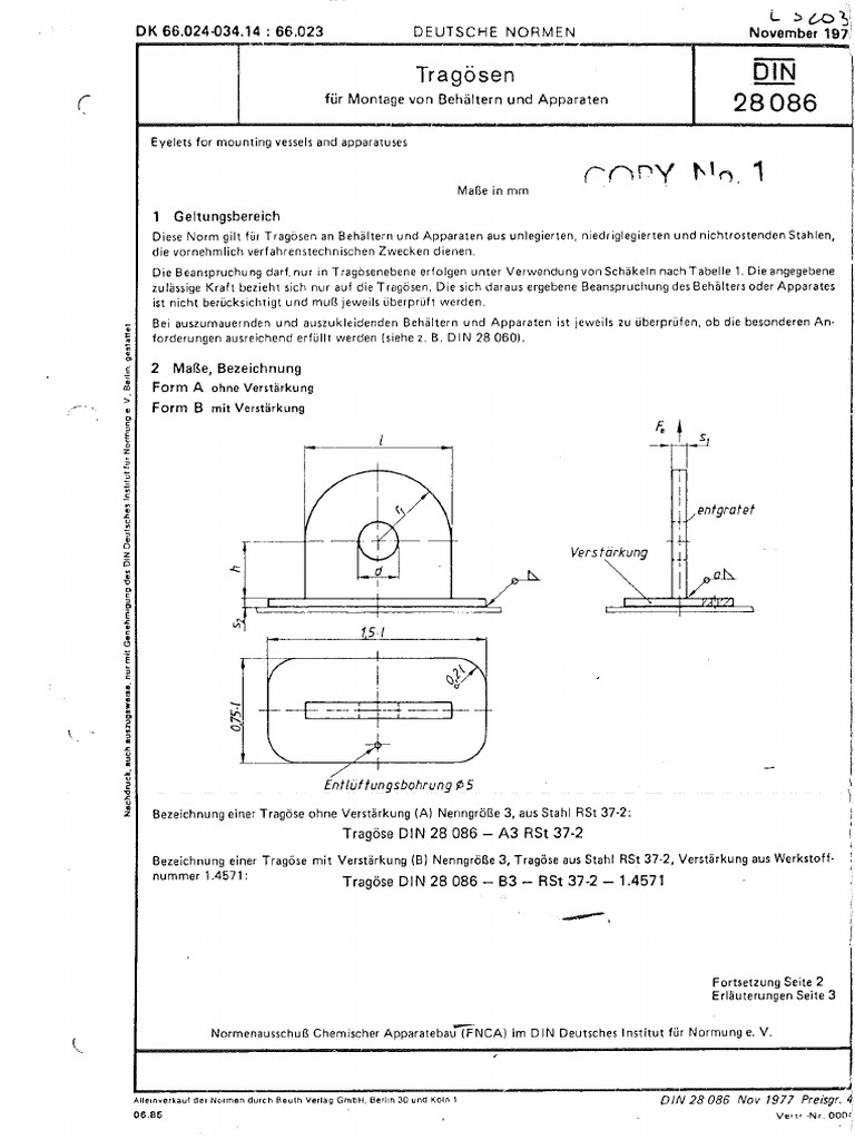 DIN 28086 Lifting Lugs | PDF