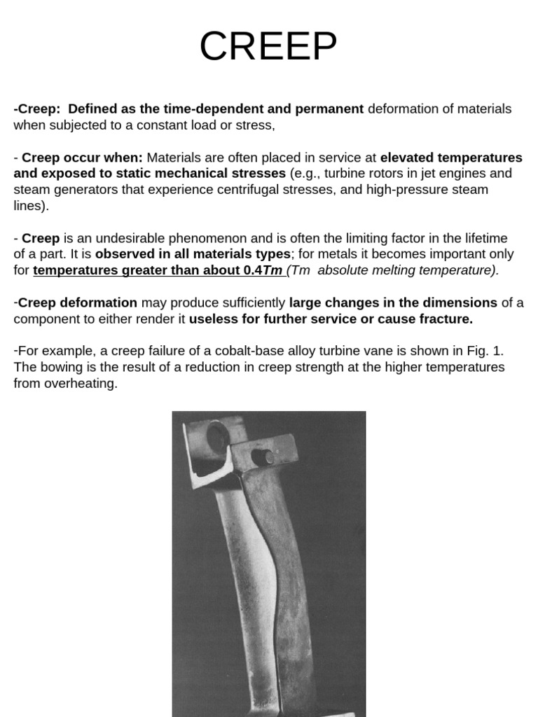 5 - Creep | PDF | Creep (Deformation) | Science & Mathematics