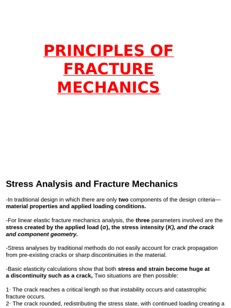 3-Principles of Fracture Mechanics | PDF | Fracture | Science & Mathematics