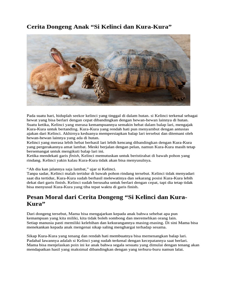 Cerita Dongeng Anak Kelinci | PDF