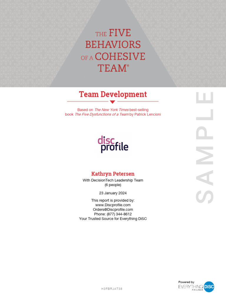 SAMPLE - Team Behaviours | PDF