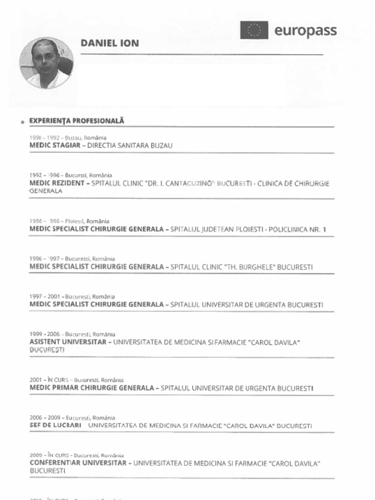CV Conf - Univ.dr. Ion Daniel | PDF