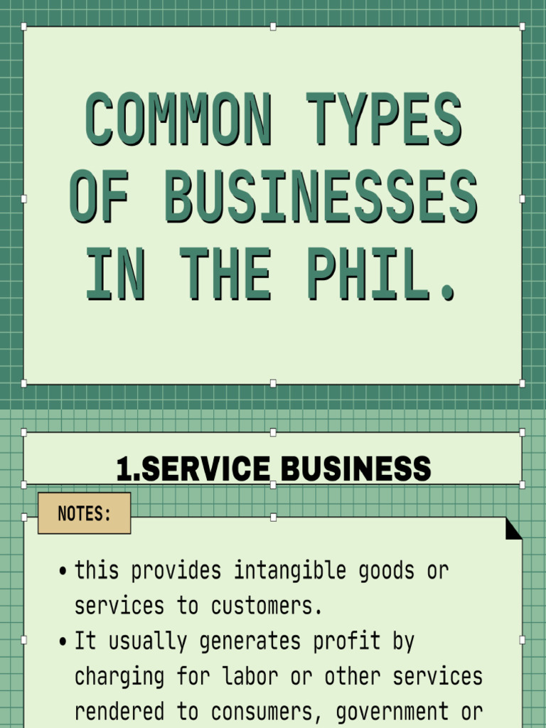 Common Types of Businesses in The Phil. | PDF