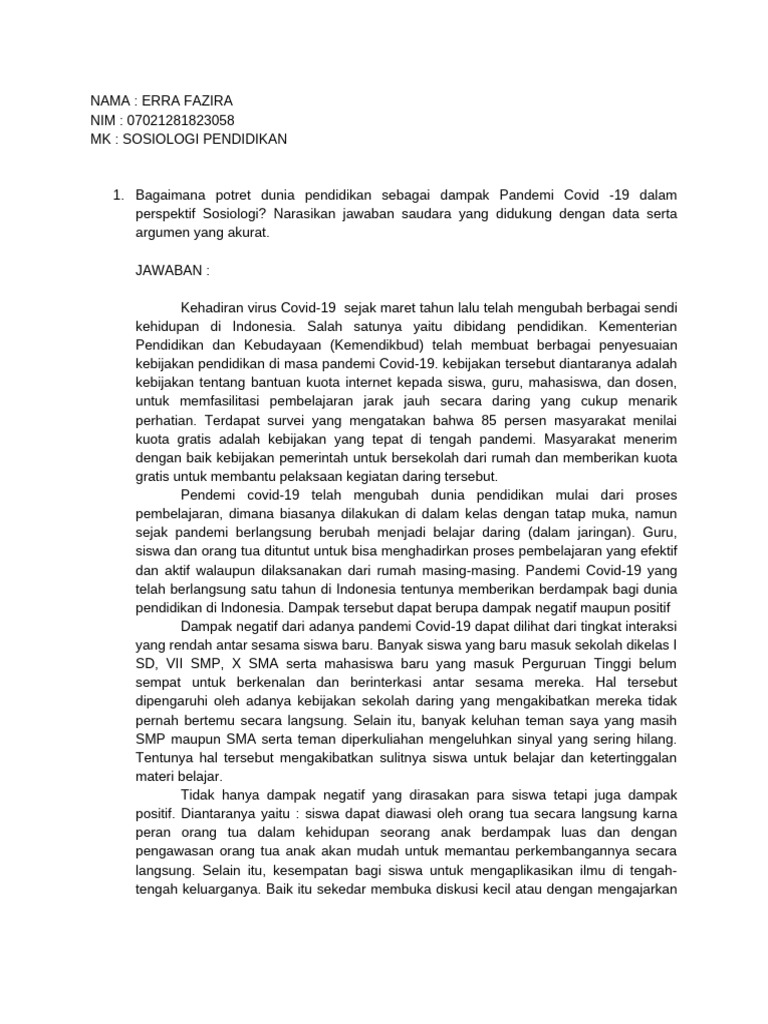 Sospen Uts Erra Fazira | PDF