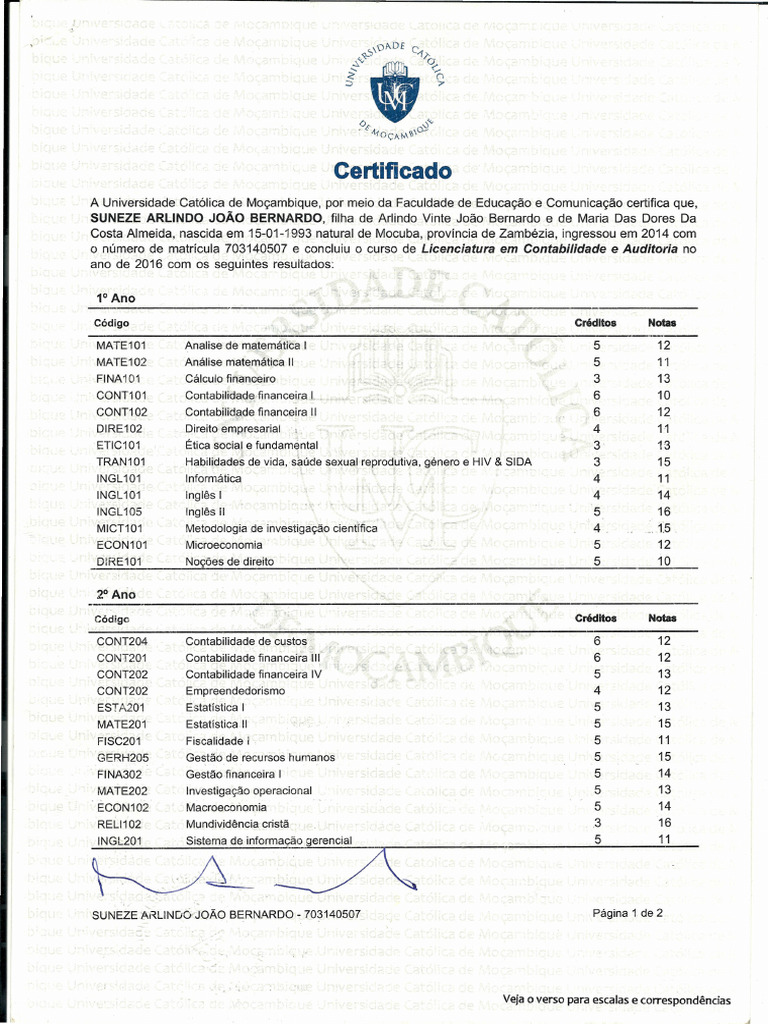 Certificado UCM Suneze | PDF