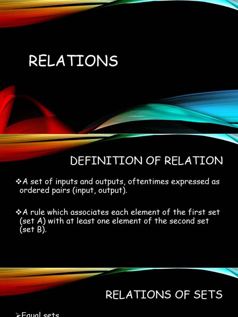 6) Relations | PDF