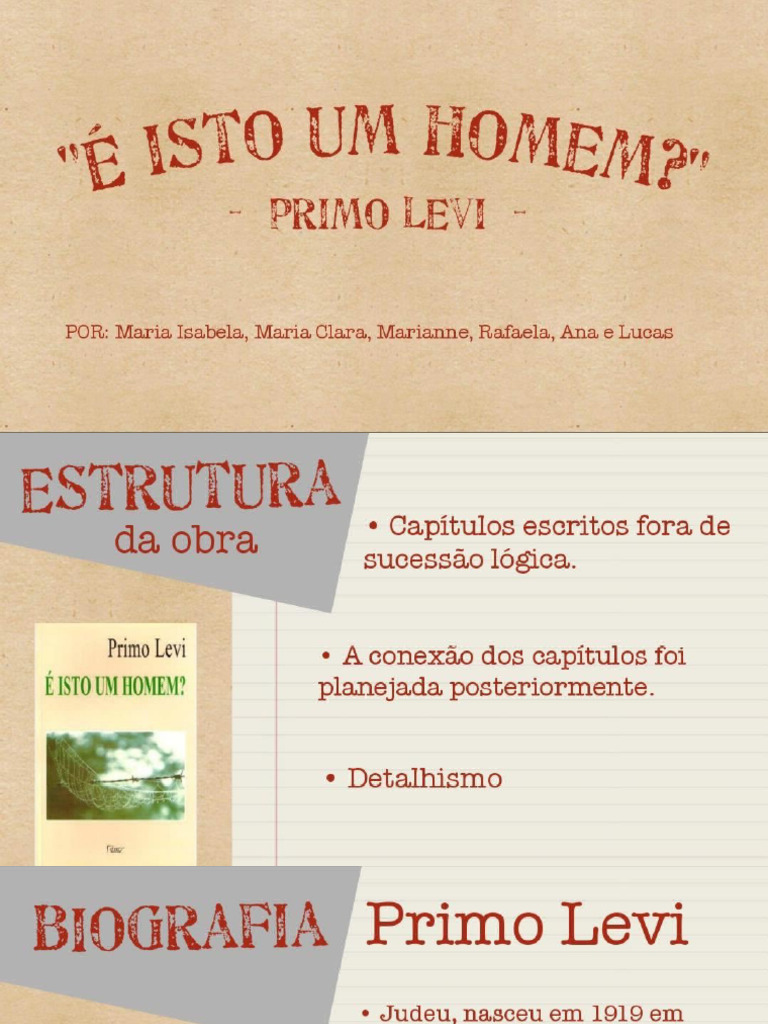 Hist - Primo Levi | PDF