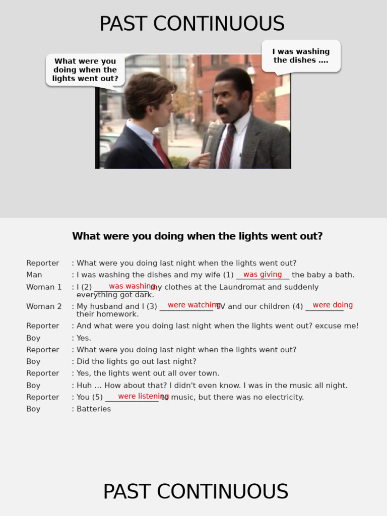 Past Continuous | PDF