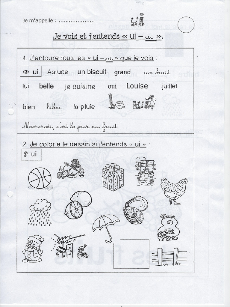 Le Son Ui Je Vois J'entends | PDF