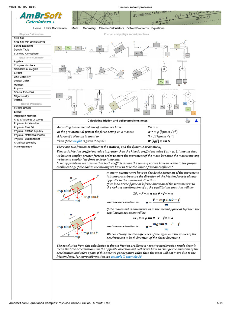 Friction Solved Problems | PDF | Force | Friction