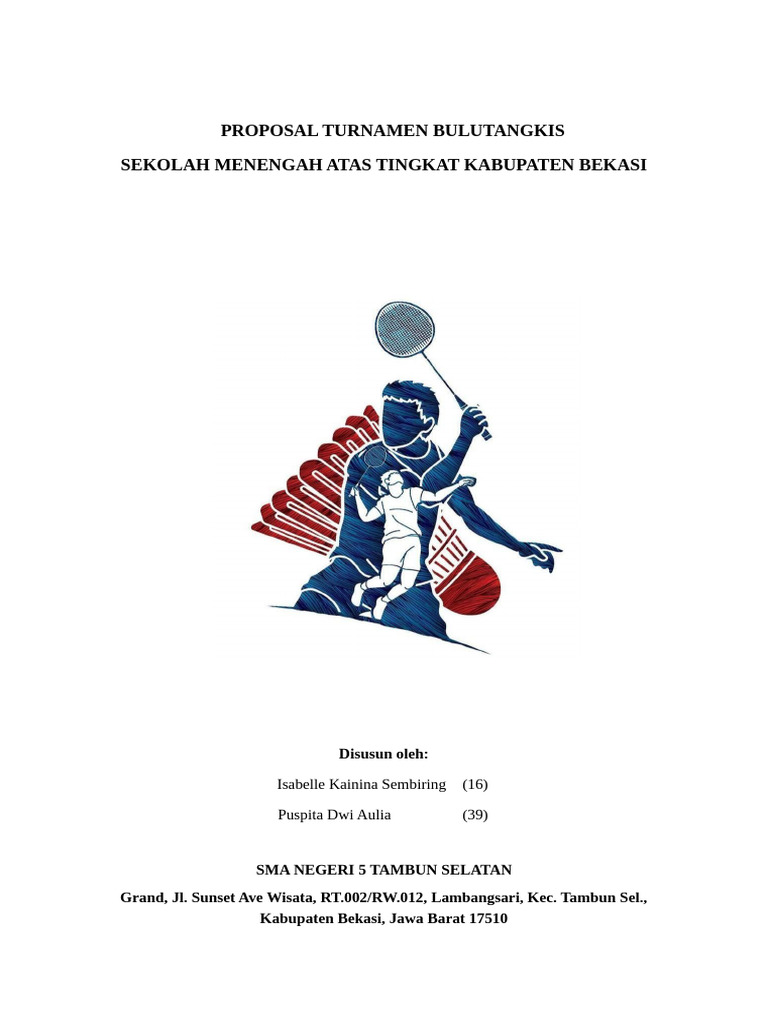 Proposal Turnamen Bulutangkis | PDF