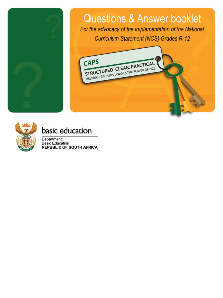 Q & A Booklet - PDF - CAPS Curriculum How When and Why | PDF
