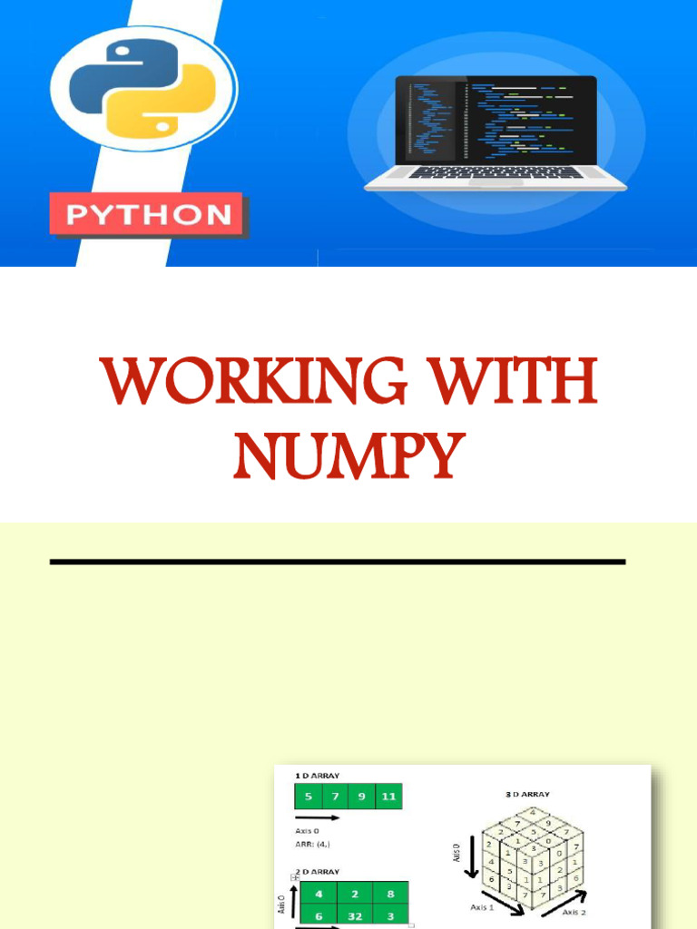 Notes6 Class 10 Numpy Arrays | PDF