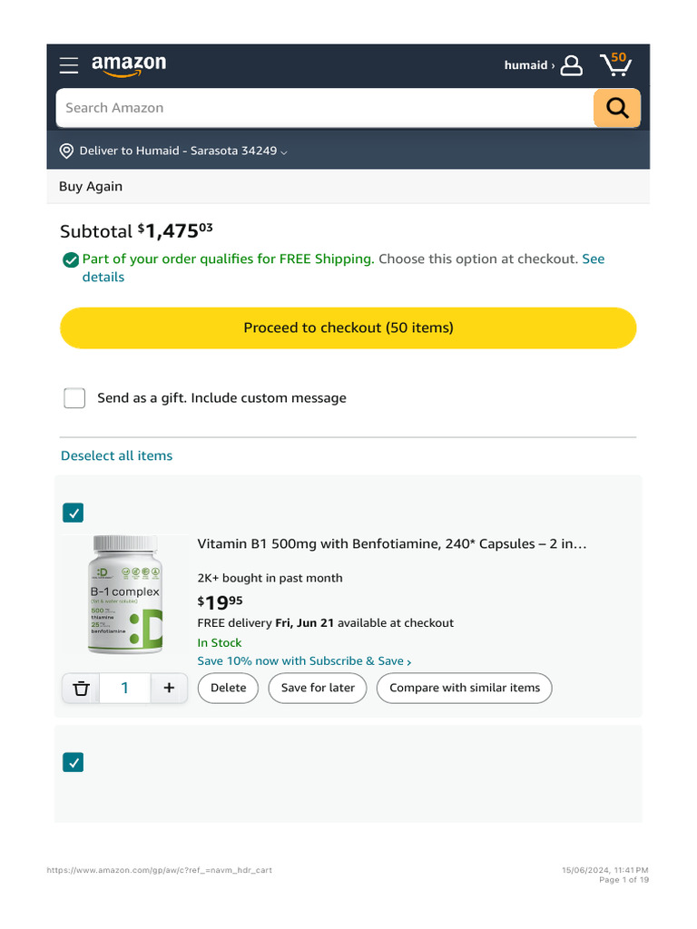 Amazon.com Shopping Cart | PDF