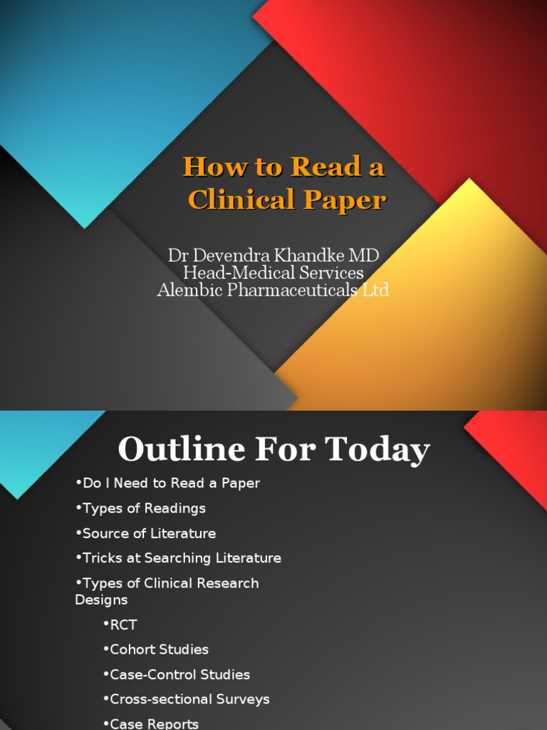 How to Read Clinical Papers Effectively | PDF | Cohort Study ...