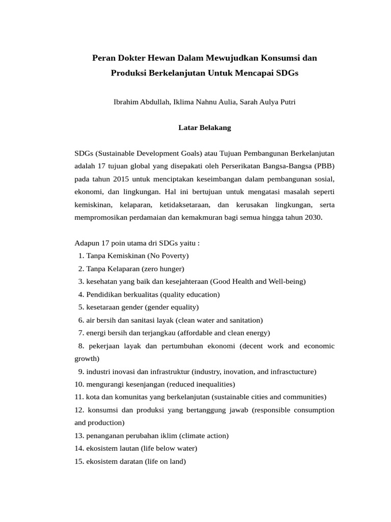 essai SDGs fasil 3 uwu | PDF