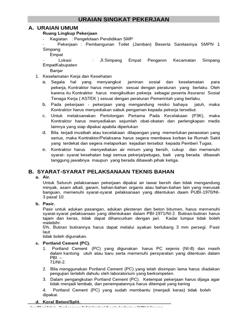 Uraian Singkat Pek | PDF