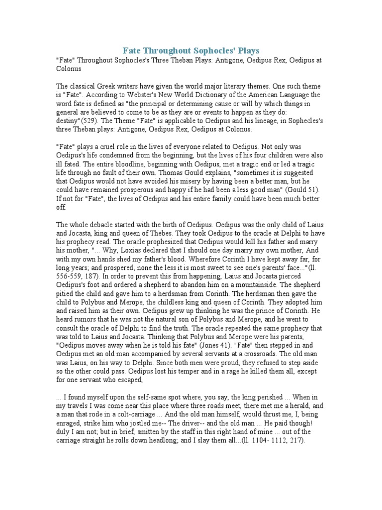 Oedipus Rex | PDF | Sophocles | Theban Mythology