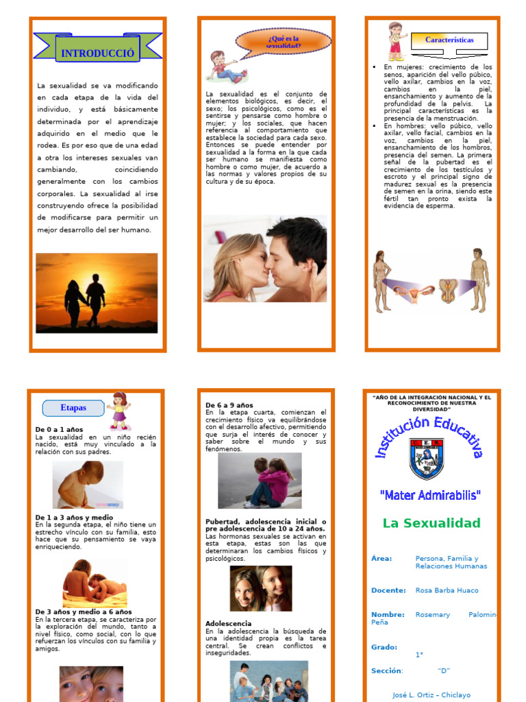 Triptico Sexualidad | PDF