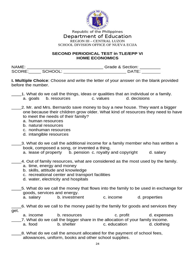 PT_TLE 6-H.E_Q2 | PDF