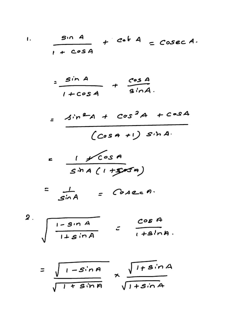 GR 10 Trig Test 1 | PDF