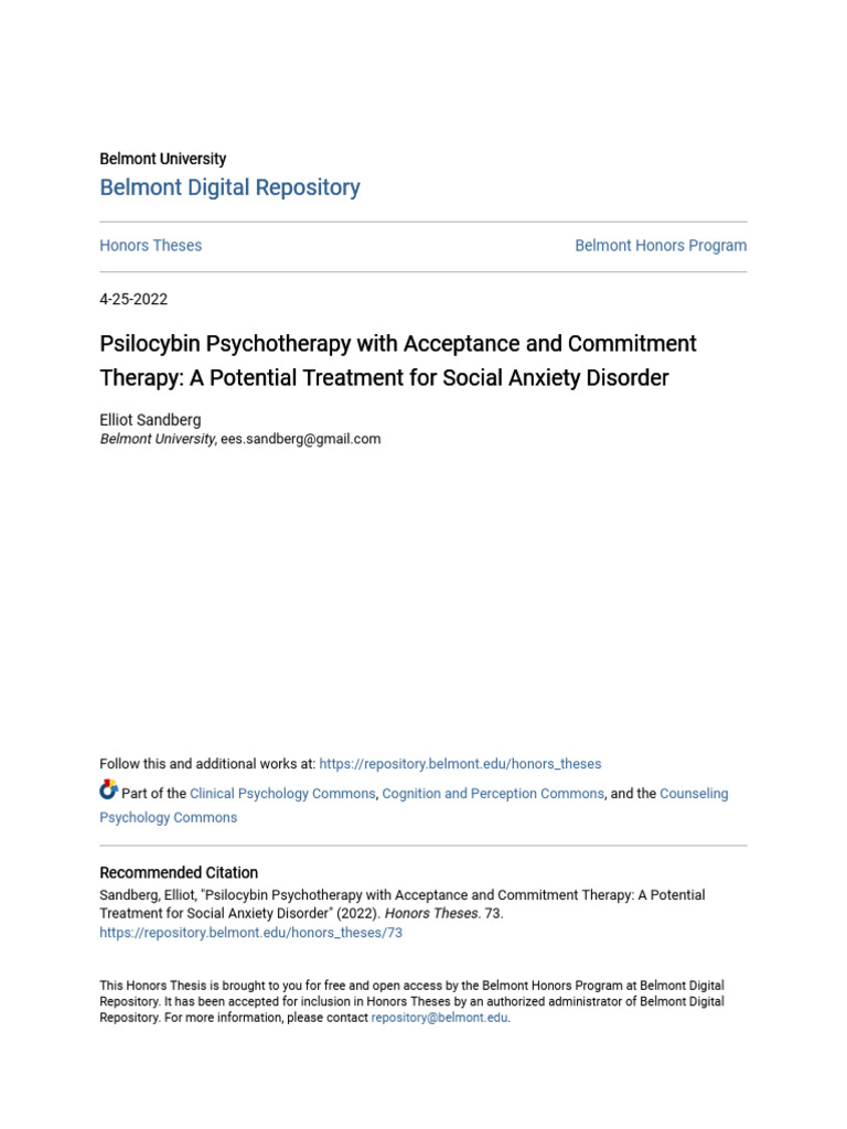 Psilocybin Psychotherapy with Acceptance and Commitment Therapy_ | PDF