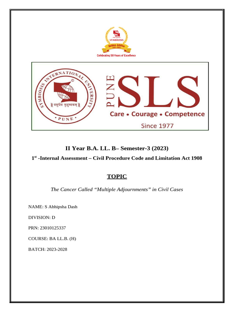 Sem III CPC First Internal | PDF