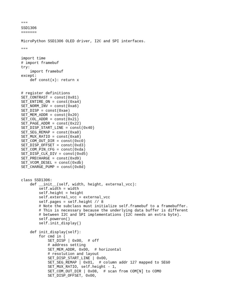 SSD 1306 | PDF