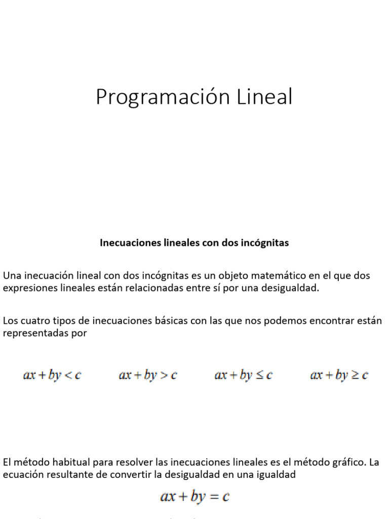 Programación Lineal | PDF