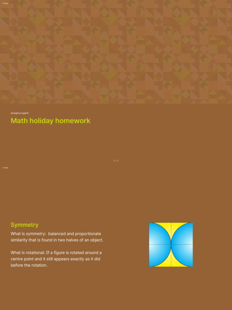 Math Holiday Homework-slideshow | PDF