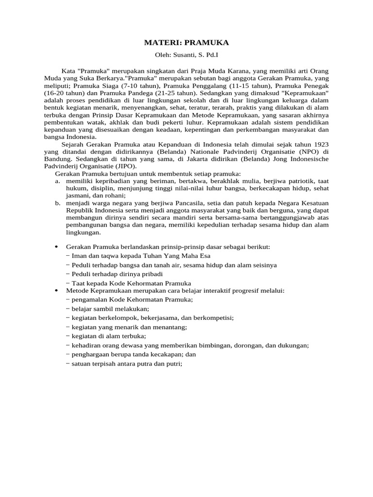 Materi Pramuka | PDF