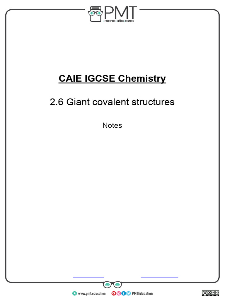 2.6 Giant Covalent Structures | PDF