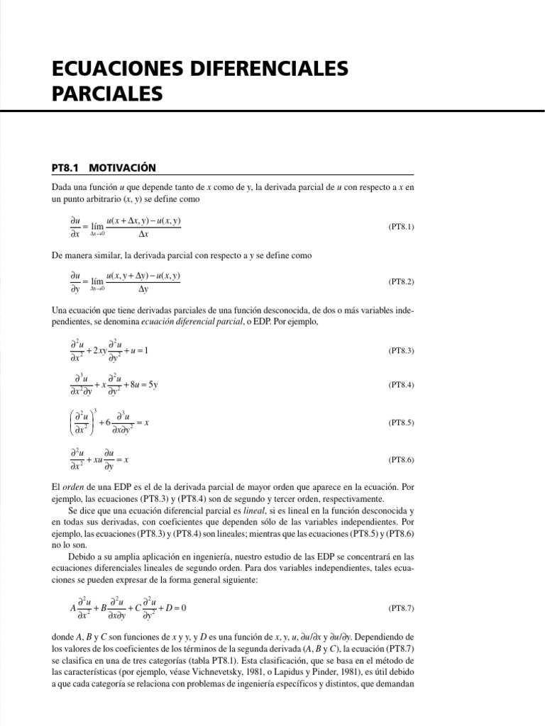 Ecuaciones Diferenciales Parciales 1-2-3 | PDF