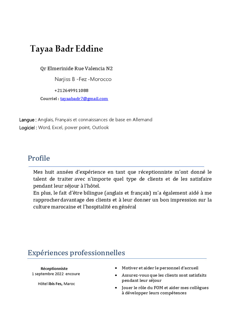 CV Badr Canada | PDF