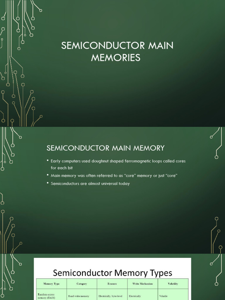 Semiconductor Main Memories | PDF