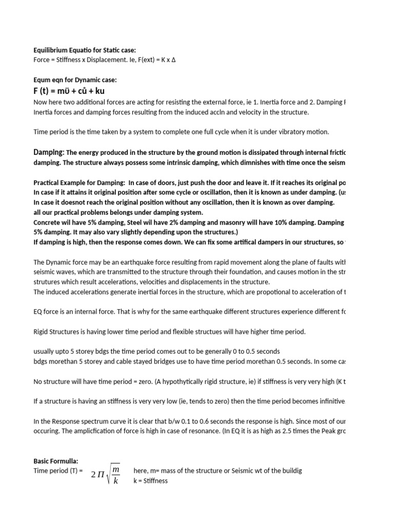 Basics of Seismic Design | PDF