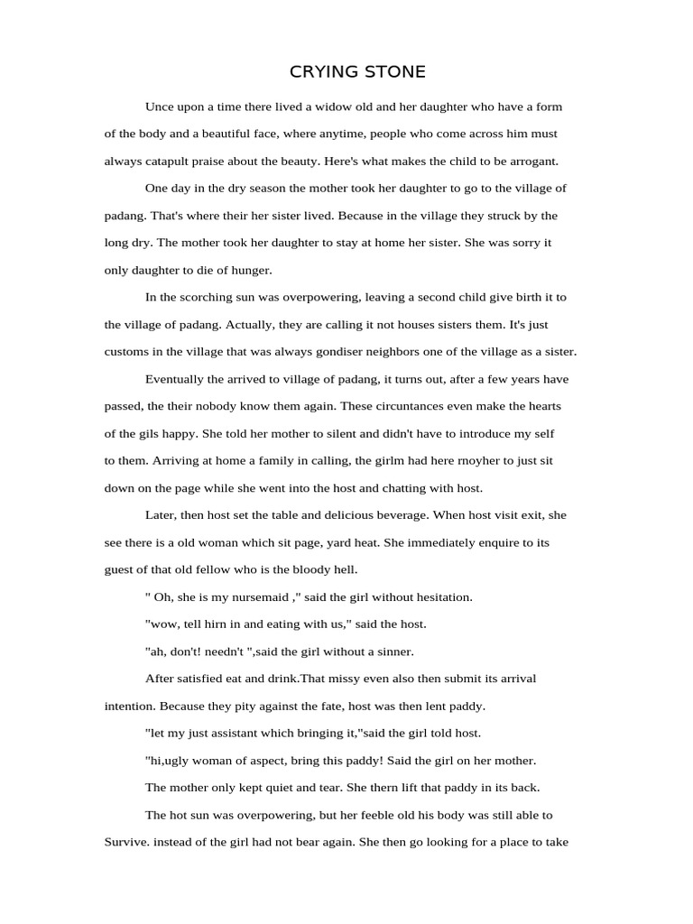 Crying Stone & Batu Menangis | PDF