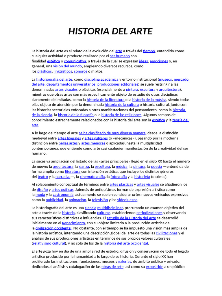 Historia Del Arte | PDF