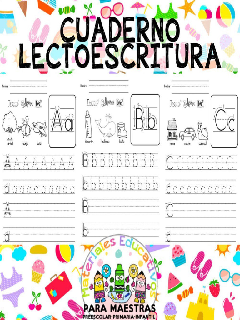 Cuaderno Lectoescritura Del Alfabeto Recopilado Por Materiales Educativos Maestras | PDF