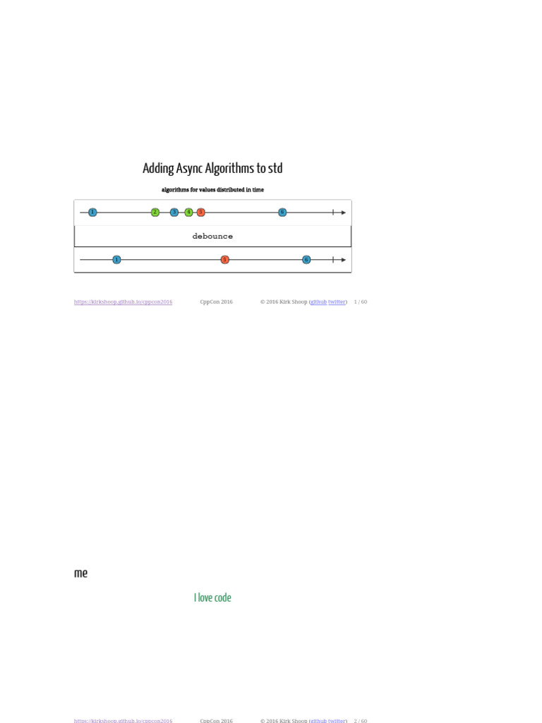 Algorithm Design For Values Distributed in Time - Kirk Shoop - CppCon 2016 | PDF