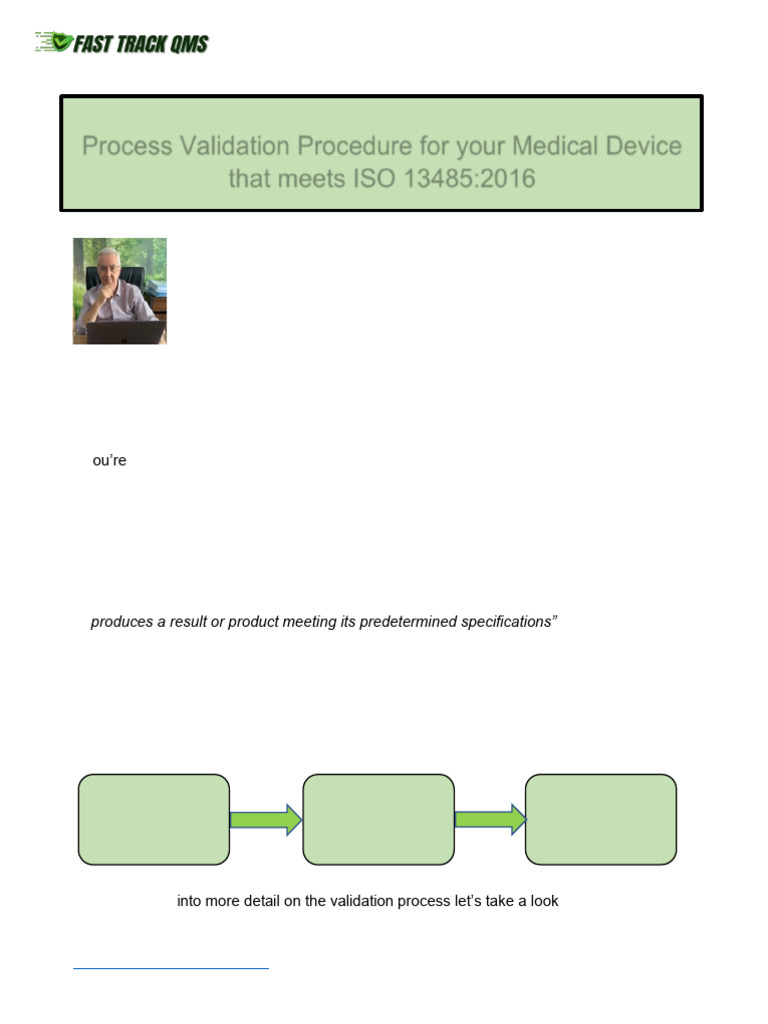 Process Validation Procedure For Medical Device 230111 221818 Pdf